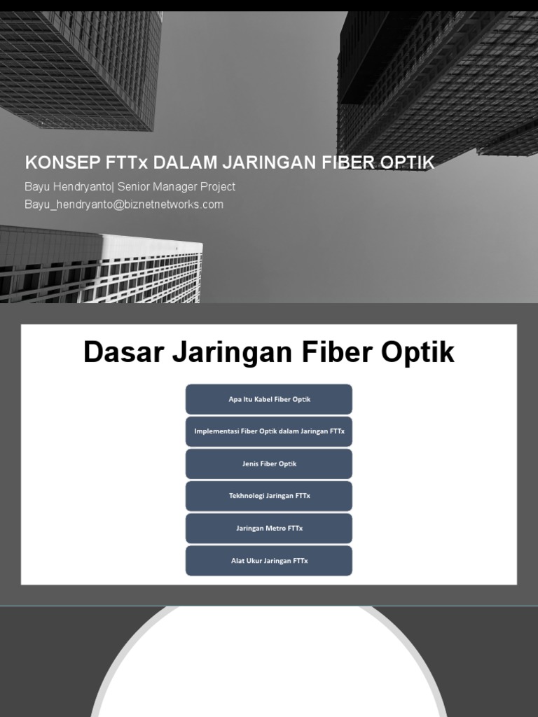 Konsep FTTX Dalam Jaringan Fiber Optik | PDF