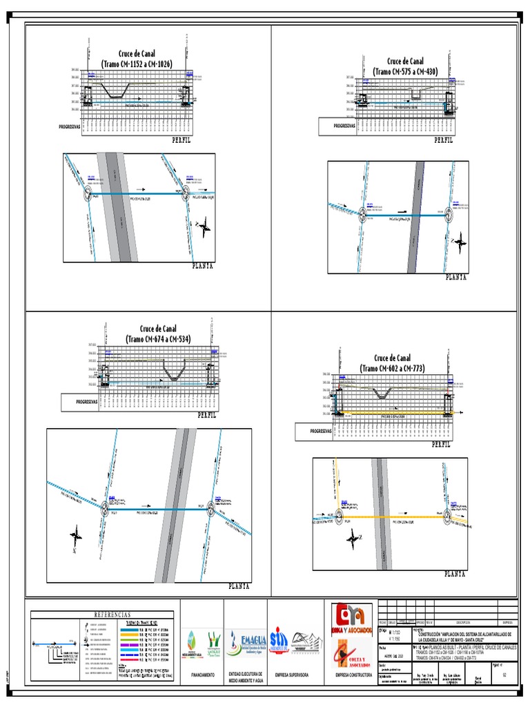 Planos Planta Perfil Cruce de Canales | PDF