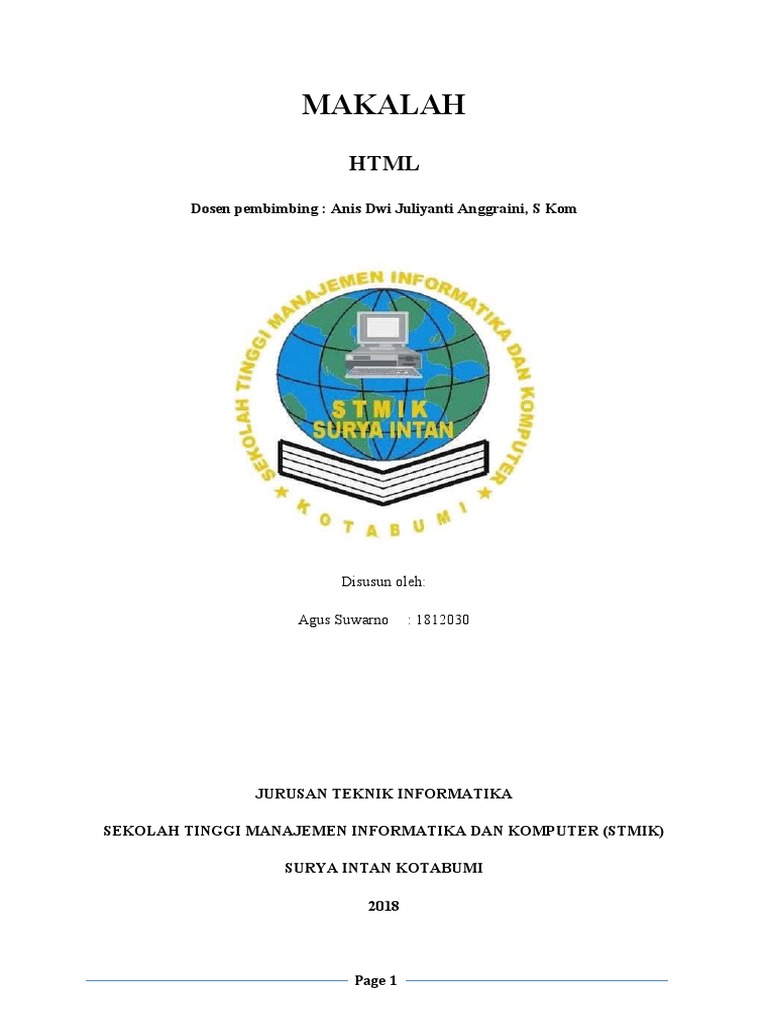 Pengantar HTML untuk Mahasiswa | PDF | Bisnis | Seni