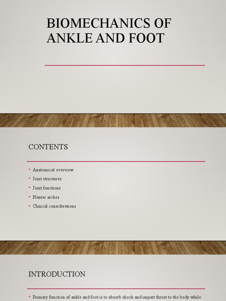 Ankle Foot Biomechanics | PDF | Ankle | Foot