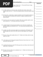 Real-World Ratio Problems Worksheet | PDF