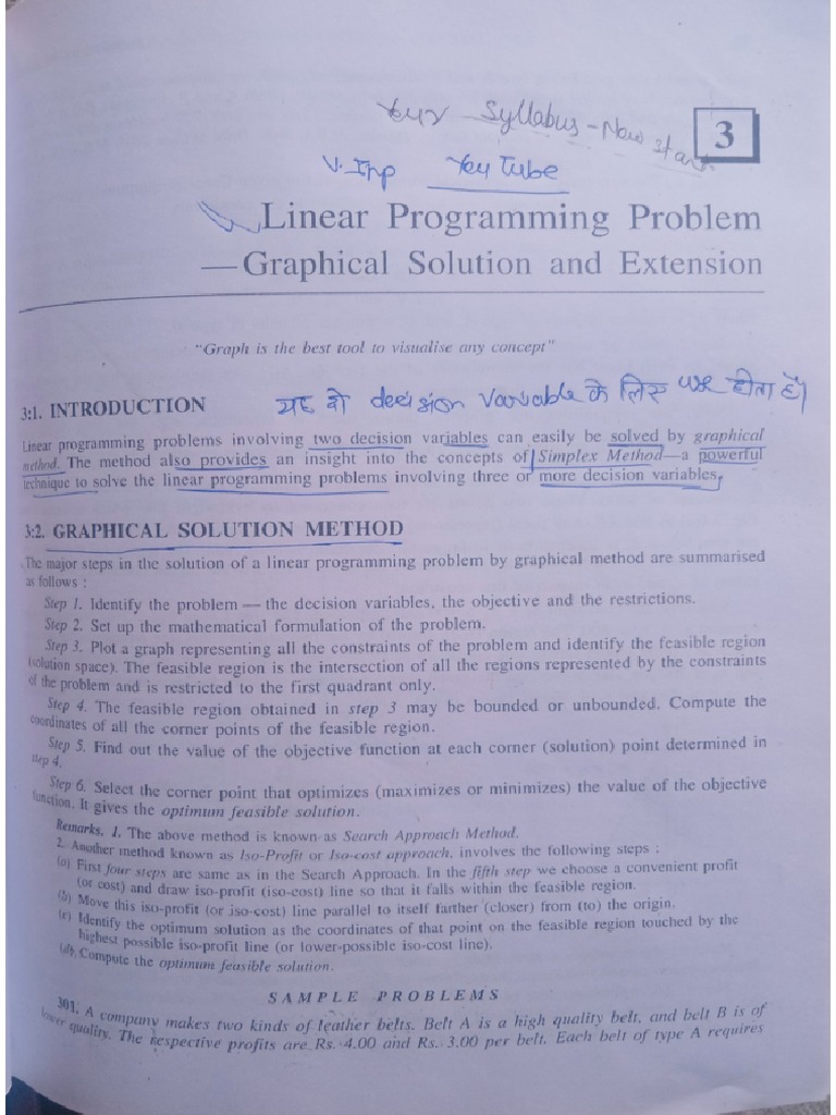 LLP - Graphical Method-Kanti Swarup PDF | PDF