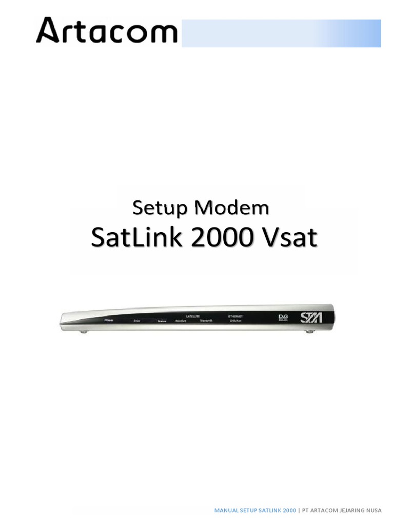 Setting Modem Satlink 2000 | PDF