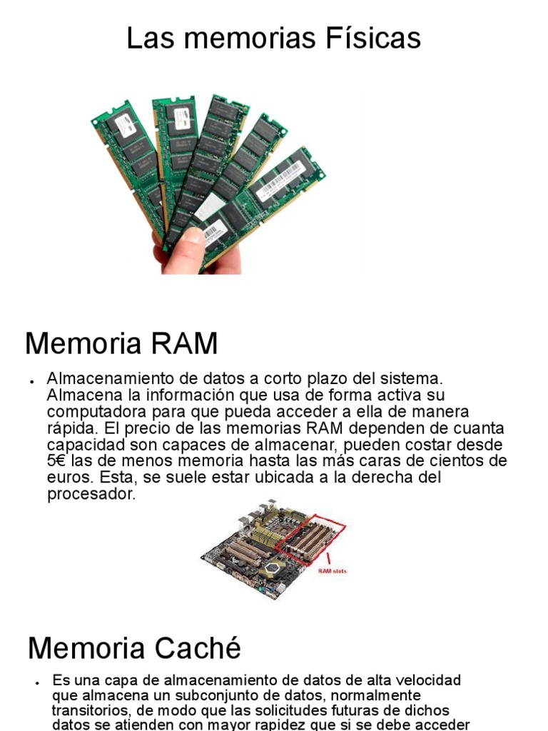 Memorias Fisicas Informatica Segundo Bachillerato Trabajo | PDF ...