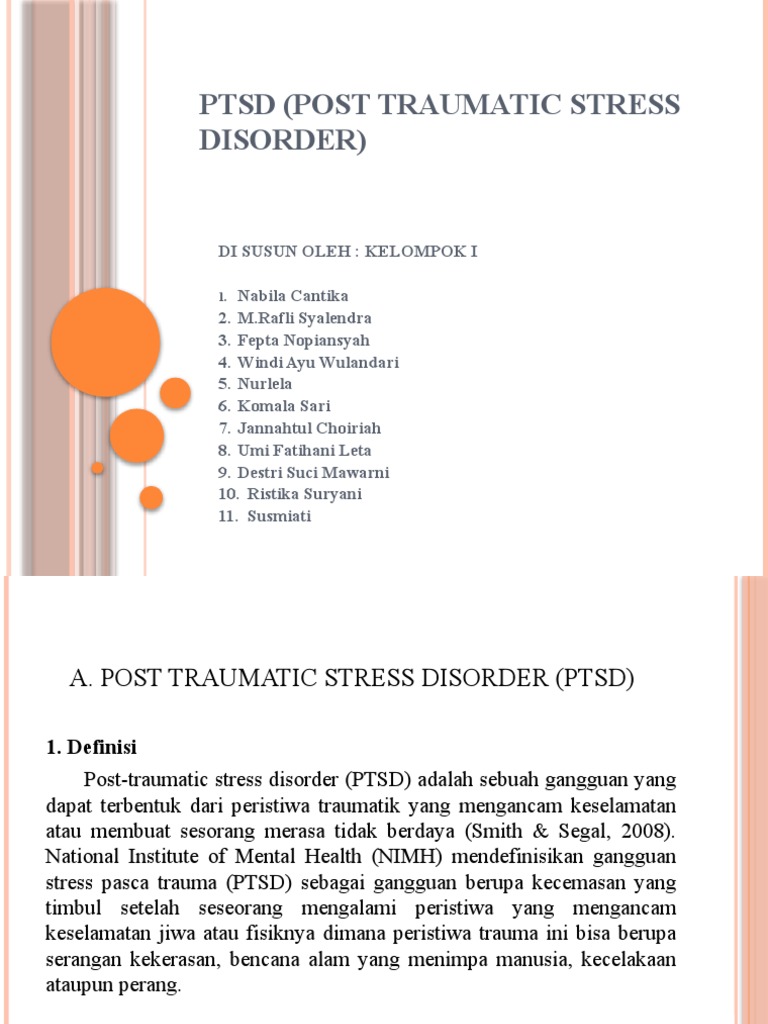PTSD (Post Traumatic Stress Disorder) | PDF | Pengembangan Diri