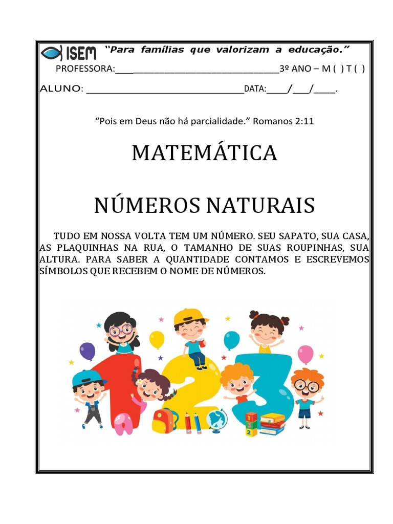 Números Naturais Pdf