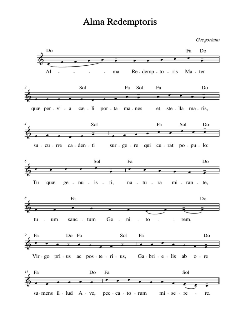 229 Alma Redemptoris Mater - Partitura Completa | PDF