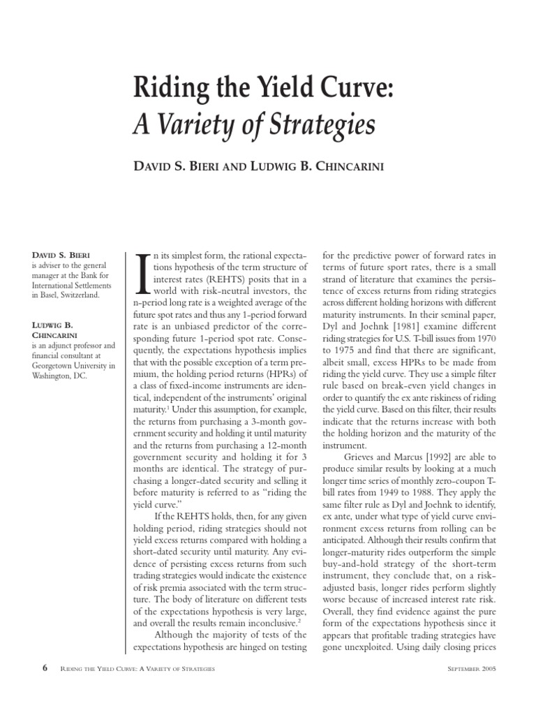 Riding Yield Curve | PDF | Yield Curve | Bonds (Finance)