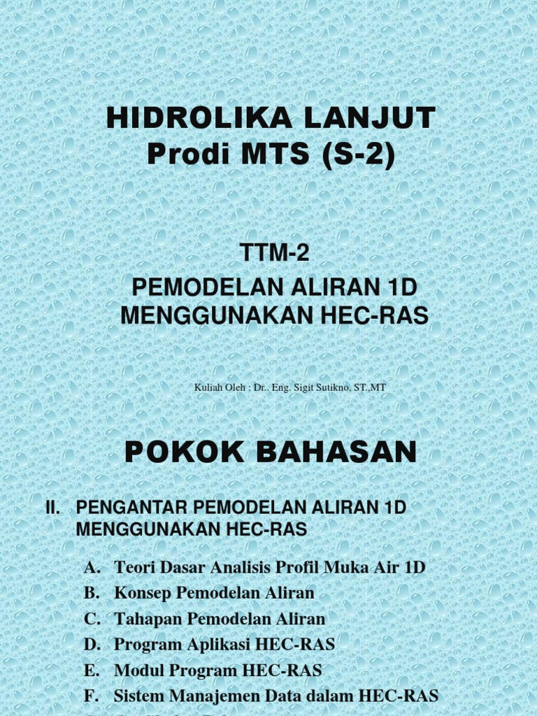 Hidrolika Lanjut TTM2 | PDF