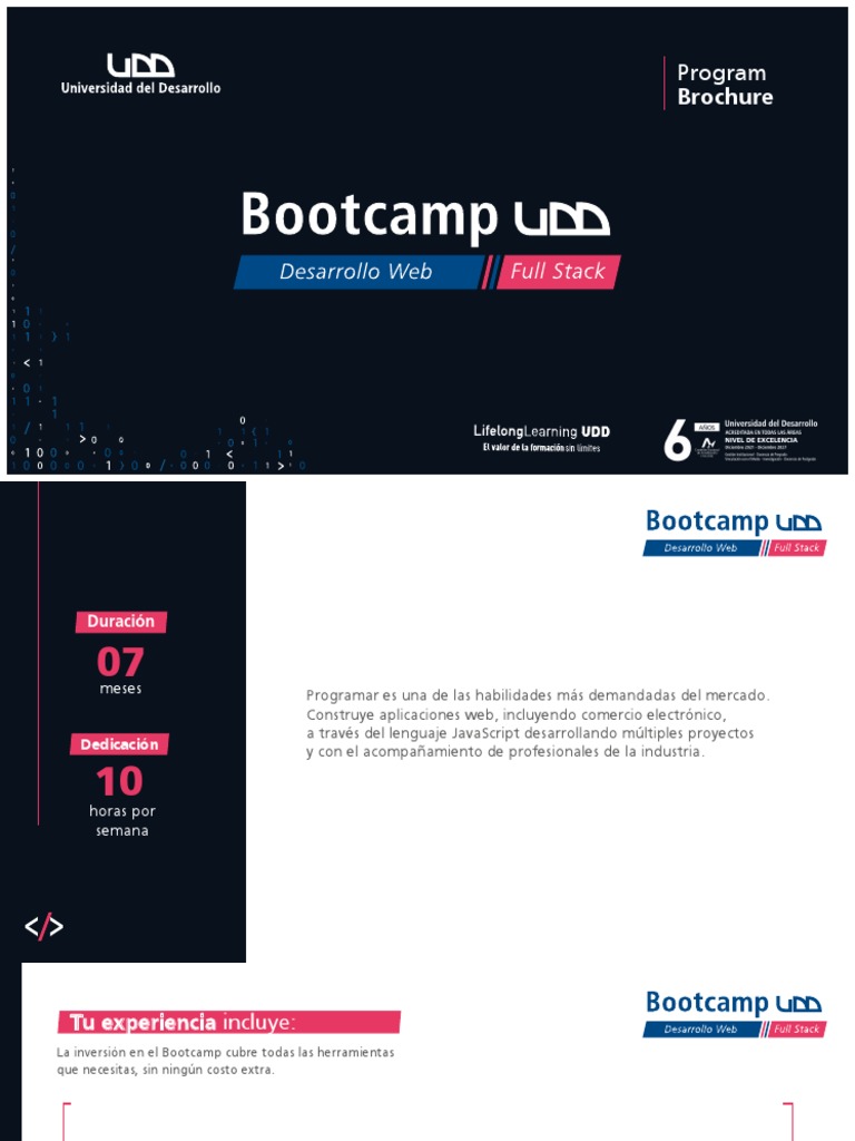 UDD Brochure Bootcamp FULLSTACK 04082022 V1 | PDF | Lenguaje de programación | Script Java