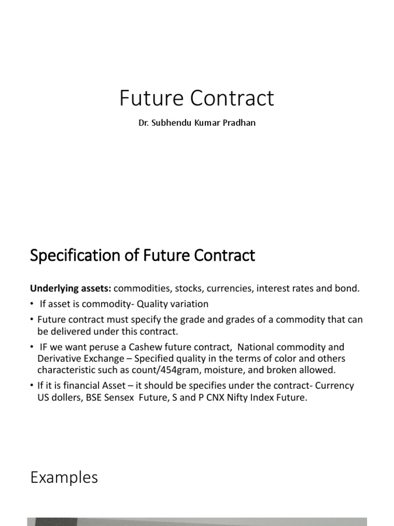 Future Contract | PDF | Margin (Finance) | Futures Contract