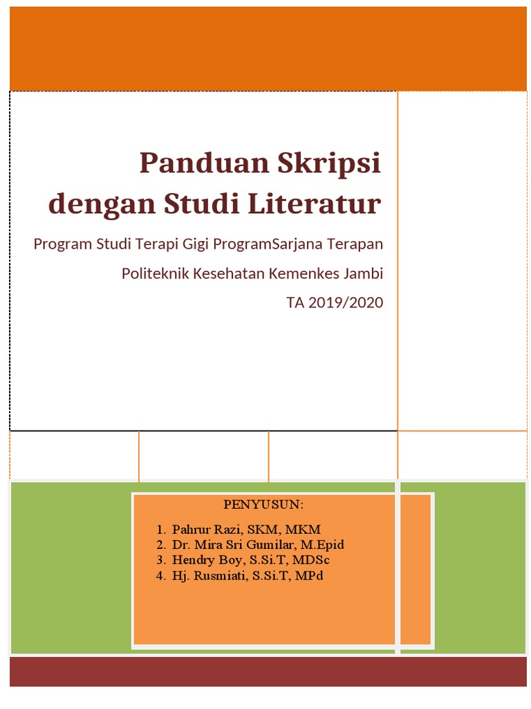 1920 PANDUAN SKRIPSI STUDI LITERATUR-dikonversi | PDF | Karier & Perkembangan