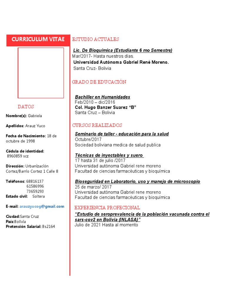 Curriculum Gabriela Arauz | PDF