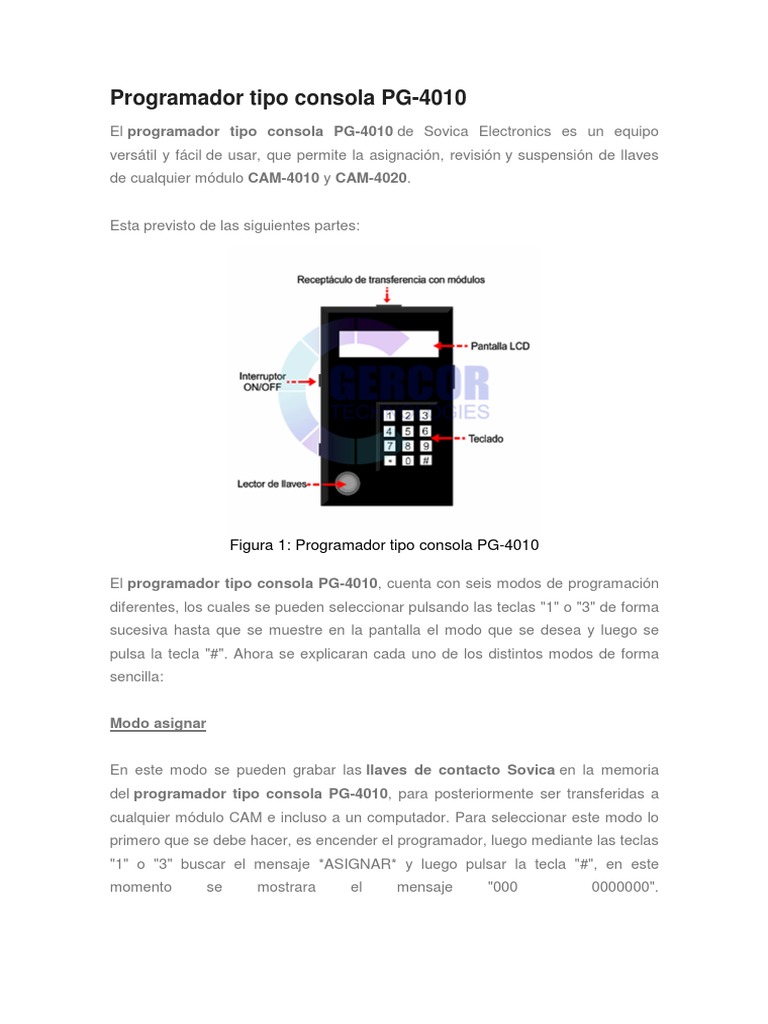 Manual Del Programador | PDF | Diodo emisor de luz | Teclado