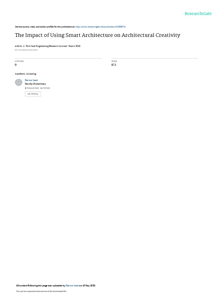 The Impact of Using Smart Architecture On Architec | PDF | Creativity ...