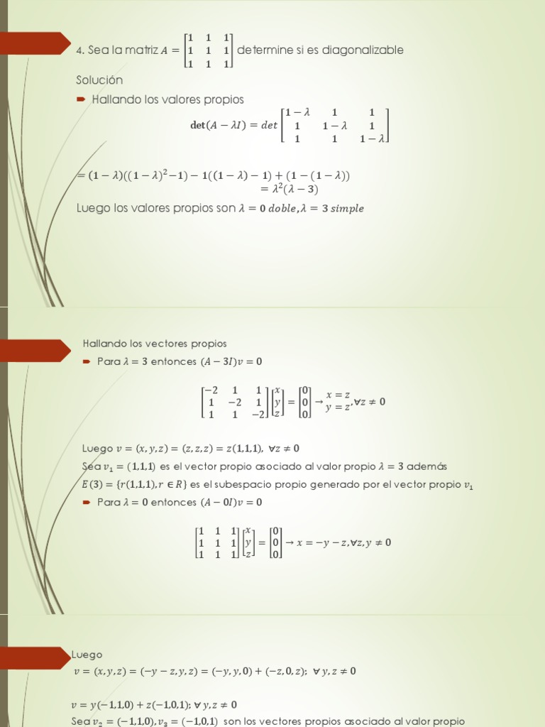 Sesión 23 | PDF | Valores propios y vectores propios | Álgebra