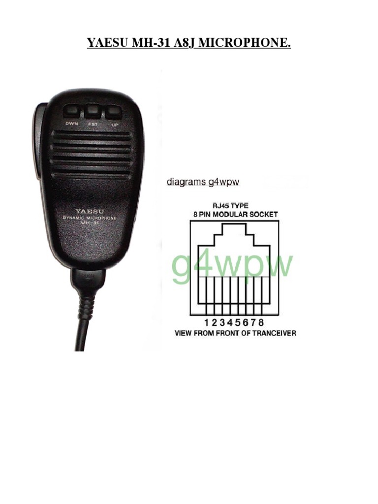 Mh-31 A8j Yaesu Mic Rj-45 | PDF