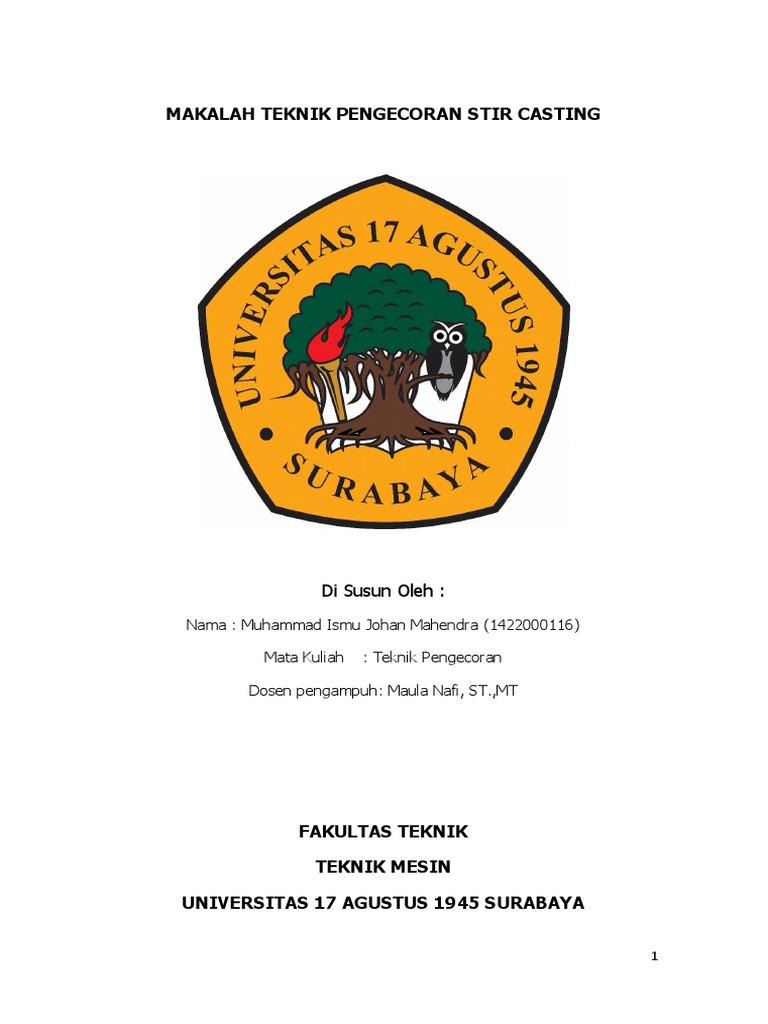 Muhammad Ismu Johan Mahendra - Pengecoran | PDF