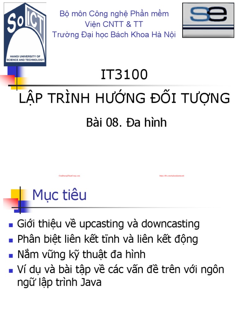 Lap-Trinh-Huong-Doi-Tuong - Bai-08 - Da-Hinh - (Cuuduongthancong - Com) | PDF