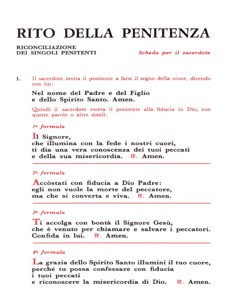 Rito Della Penitenza - Confessore | PDF