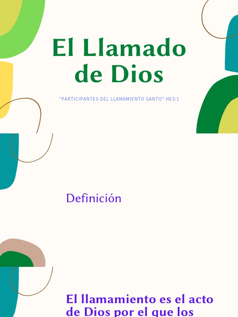 El Llamado de Dios | PDF | Cristo (título) | Salvación