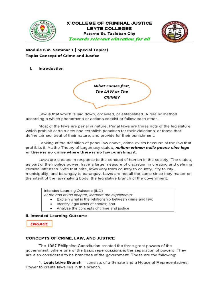 MODULE 6 Comeling Angelo BLK 3A CR633 | PDF | Crimes | Crime & Violence