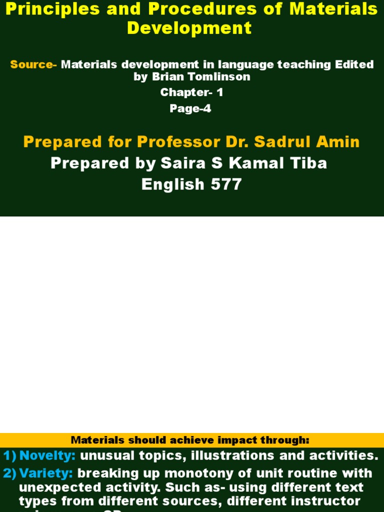 Ok Understanding Language Teaching Materials Development Yusnita Purwati and Ratna Class A | PDF ...