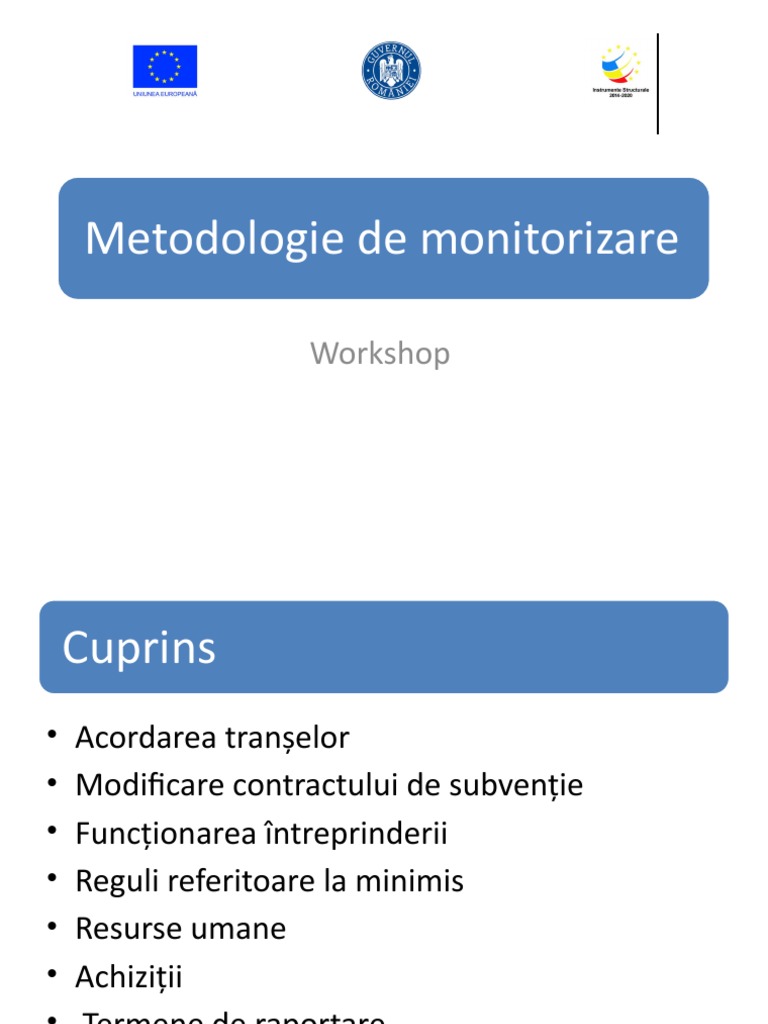 Workshop Monitorizare | PDF