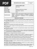 Descriptor de Cargo Prevencionista de Riesgos | PDF | Seguridad y salud ocupacional | Business