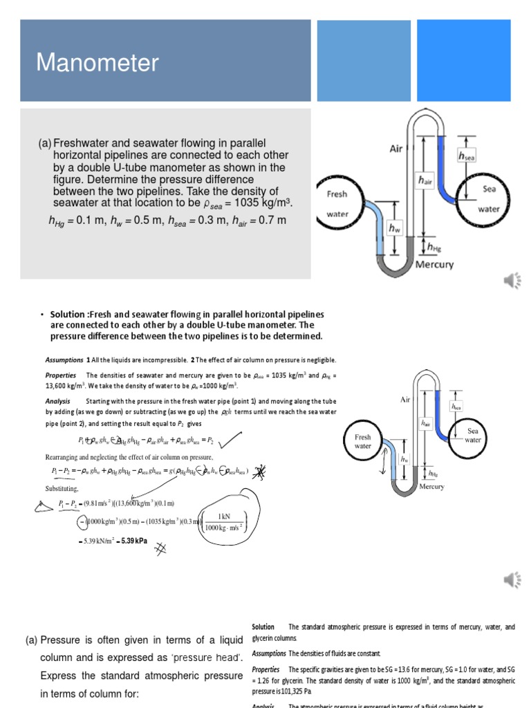 3MANOEXMPLE | Download Free PDF | Pressure | Quantity
