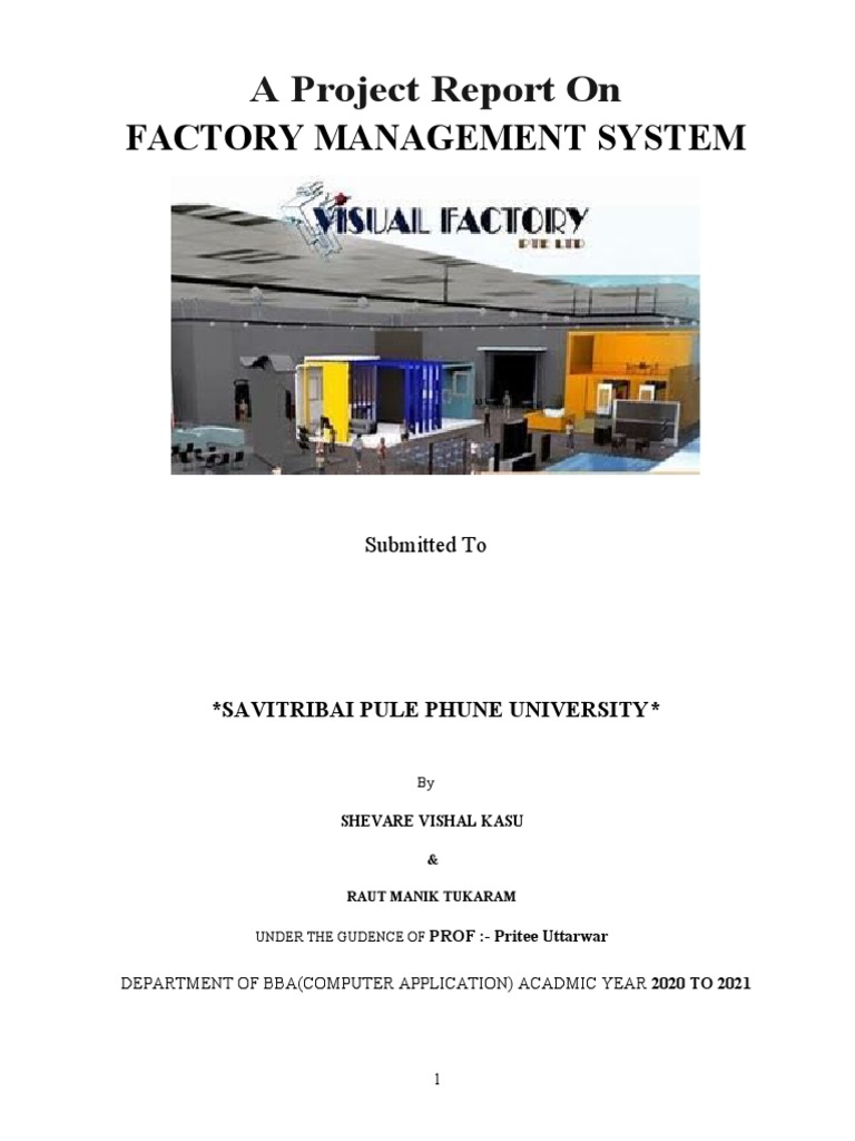 Factory Management System Project Report | PDF | Use Case | Systems ...