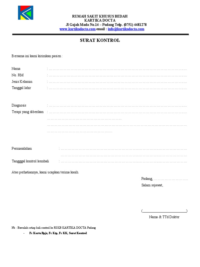 SURAT KONTROL BARU (1) .Doc 1 | PDF