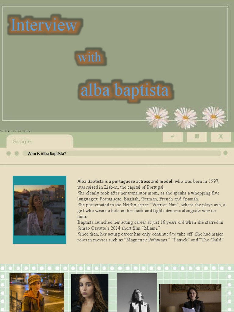 An Insightful Conversation with Multilingual Actress Alba Baptista | PDF