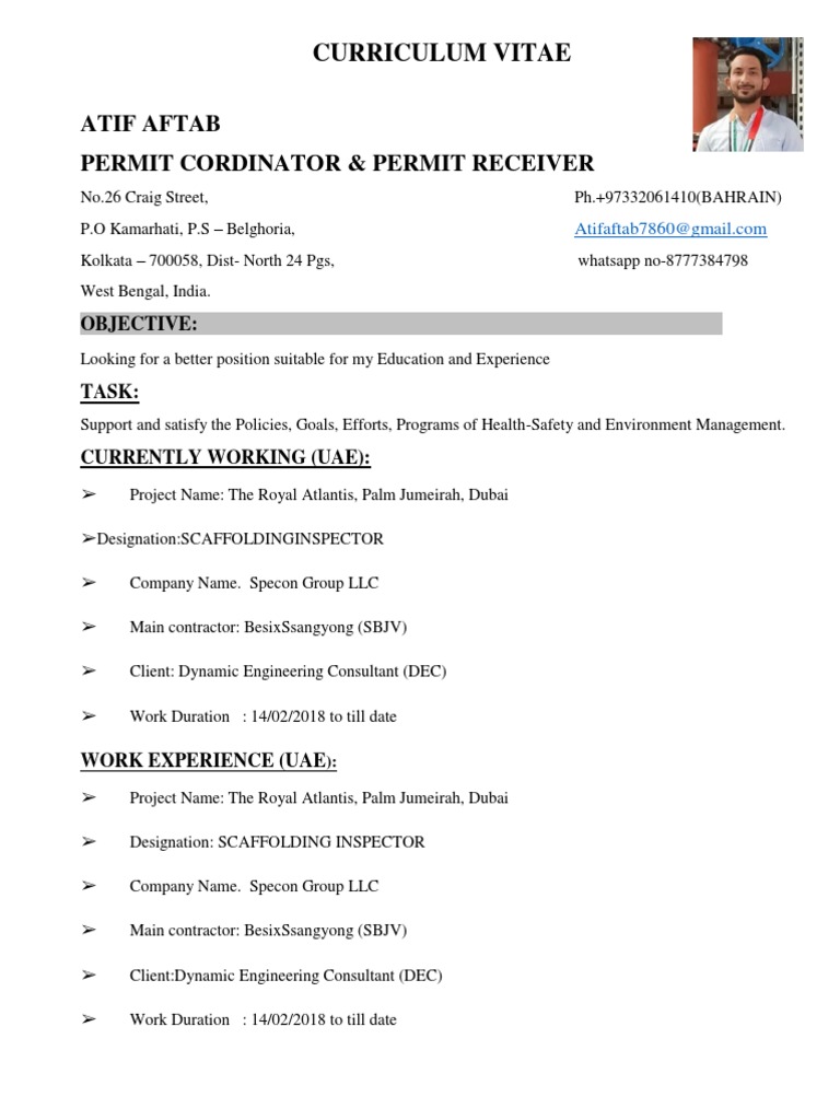PTW Cordinator Atif Aftab | PDF | Dubai