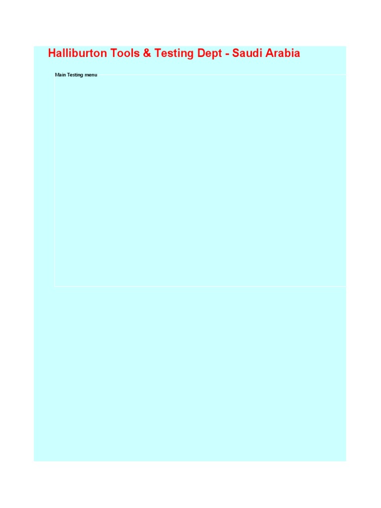 Halliburton Main Menu Calculations Grey Book | PDF | Barrel (Unit ...