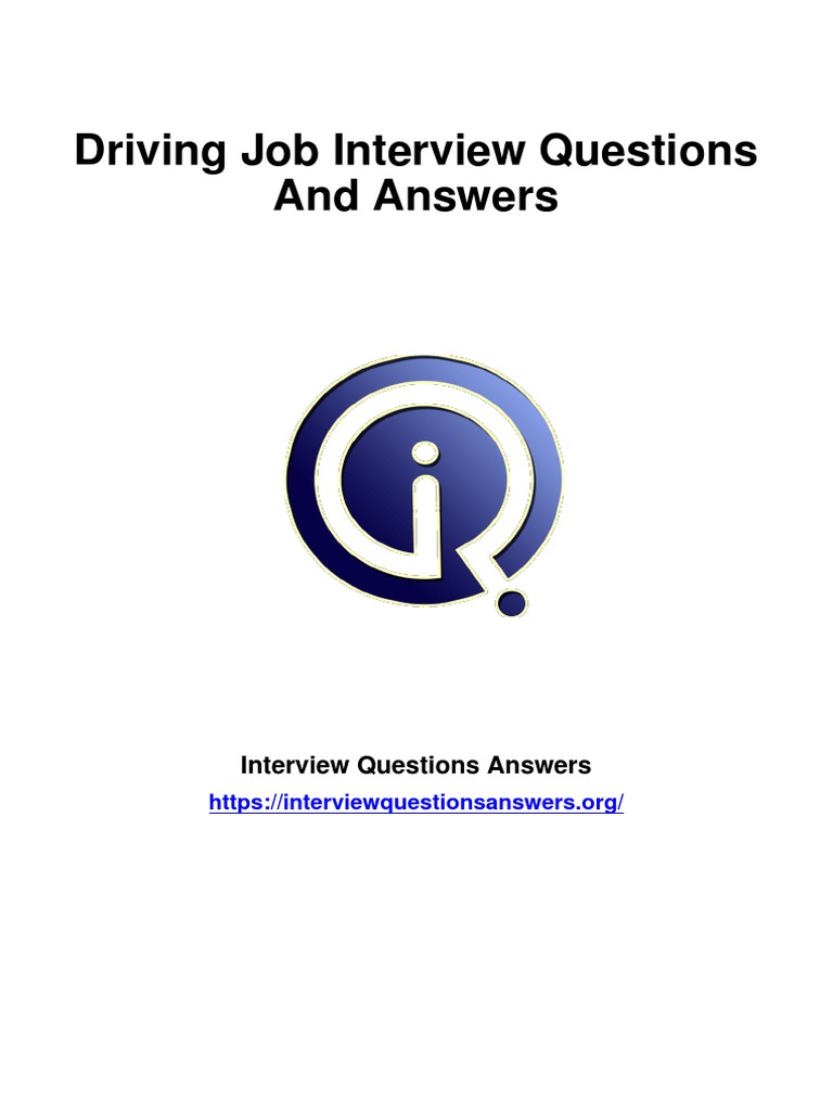 461 Driving Interview Questions Answers Guide | PDF | Intersection ...