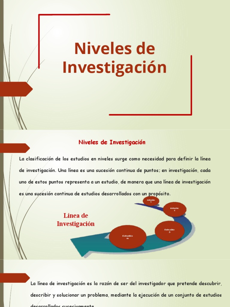 Niveles de Investigacion | PDF | Investigación cuantitativa | Estadísticas