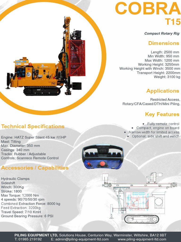 Cobra T15 | PDF | Internal Combustion Engine | Machines