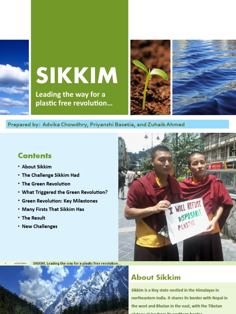 SIKKIM - Leading The Way For A Plastic Free Revolution | PDF ...