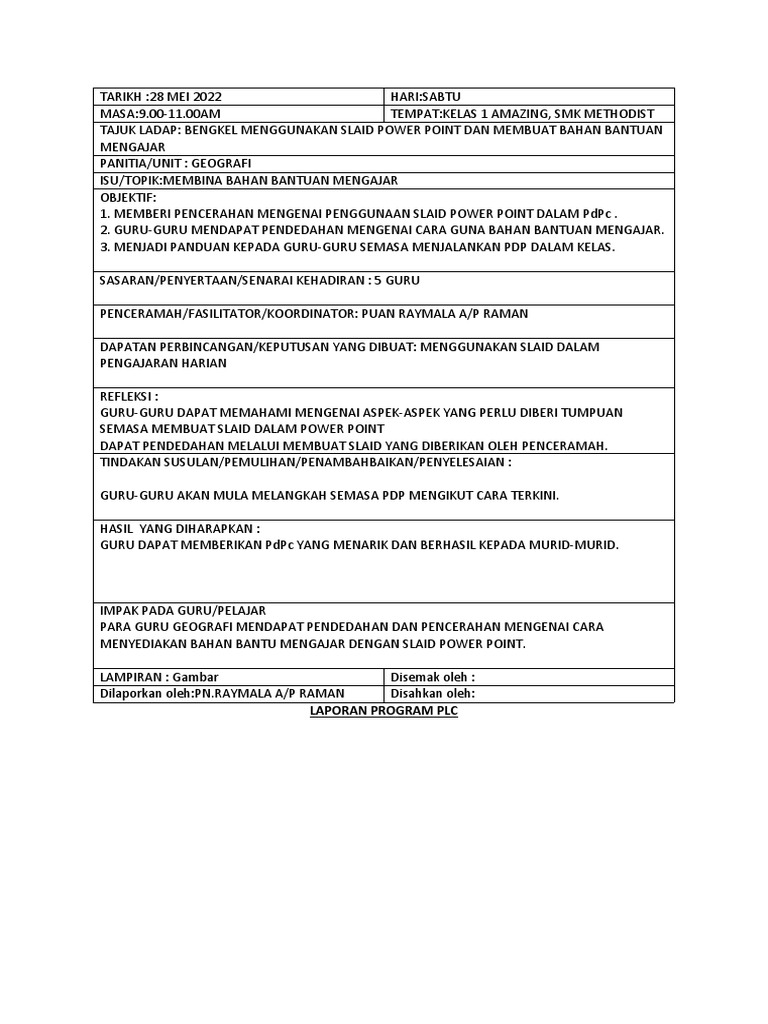 Laporan PLC 2022 P. Geo | PDF