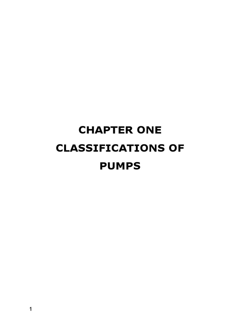 Pump Classifications Guide | PDF | Pump | Fluid Dynamics