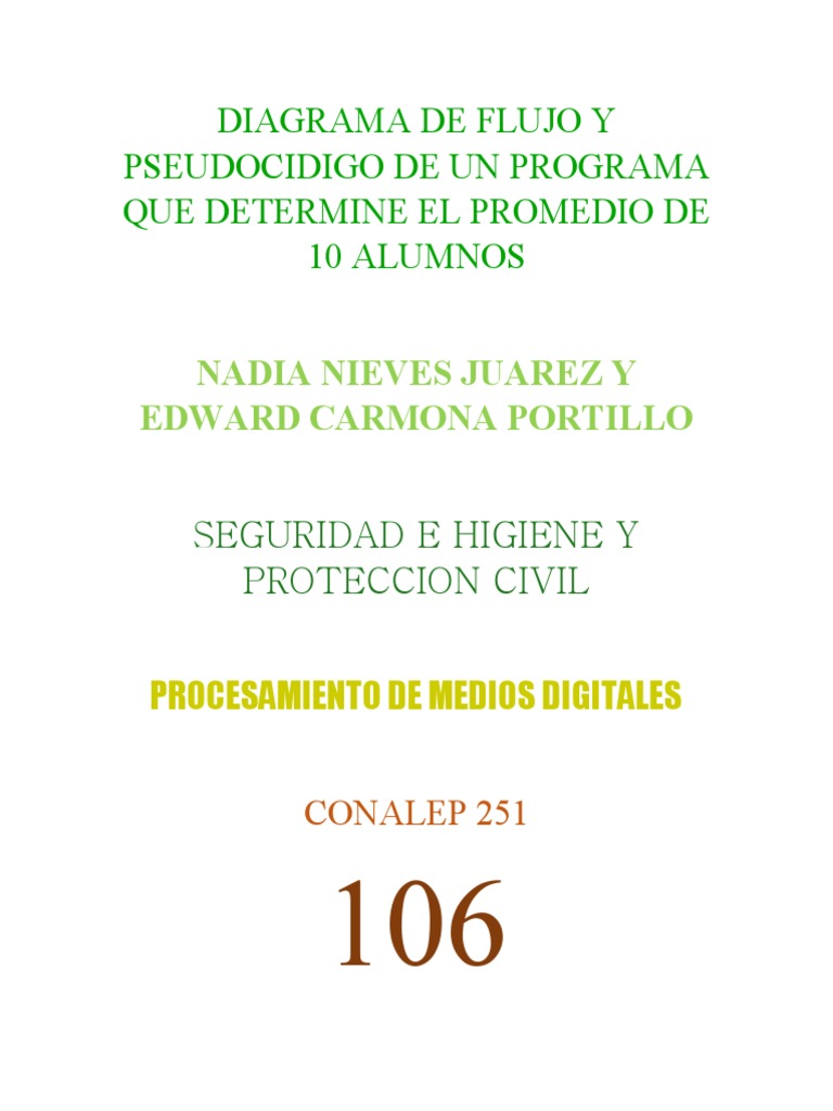 Diagrama de Flujo y Pseudocidigo de Un Programa Que Determine El Promedio de 10 Alumnos | PDF