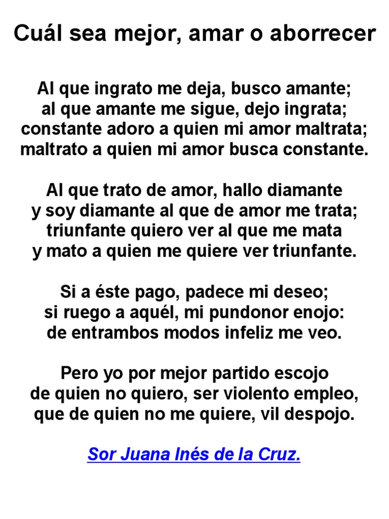 Poema Sor Juana | PDF