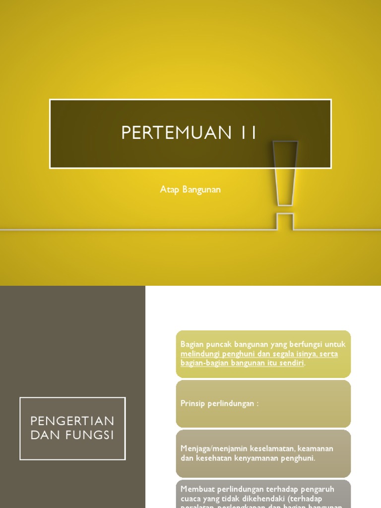 Pertemuan 11 (Atap Bangunan) | PDF | Seni