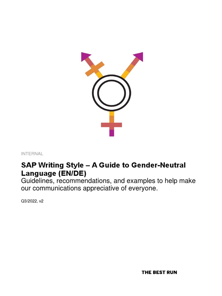 Gender-Neutral Language - Q32022 - v2 | PDF | Grammatical Gender ...