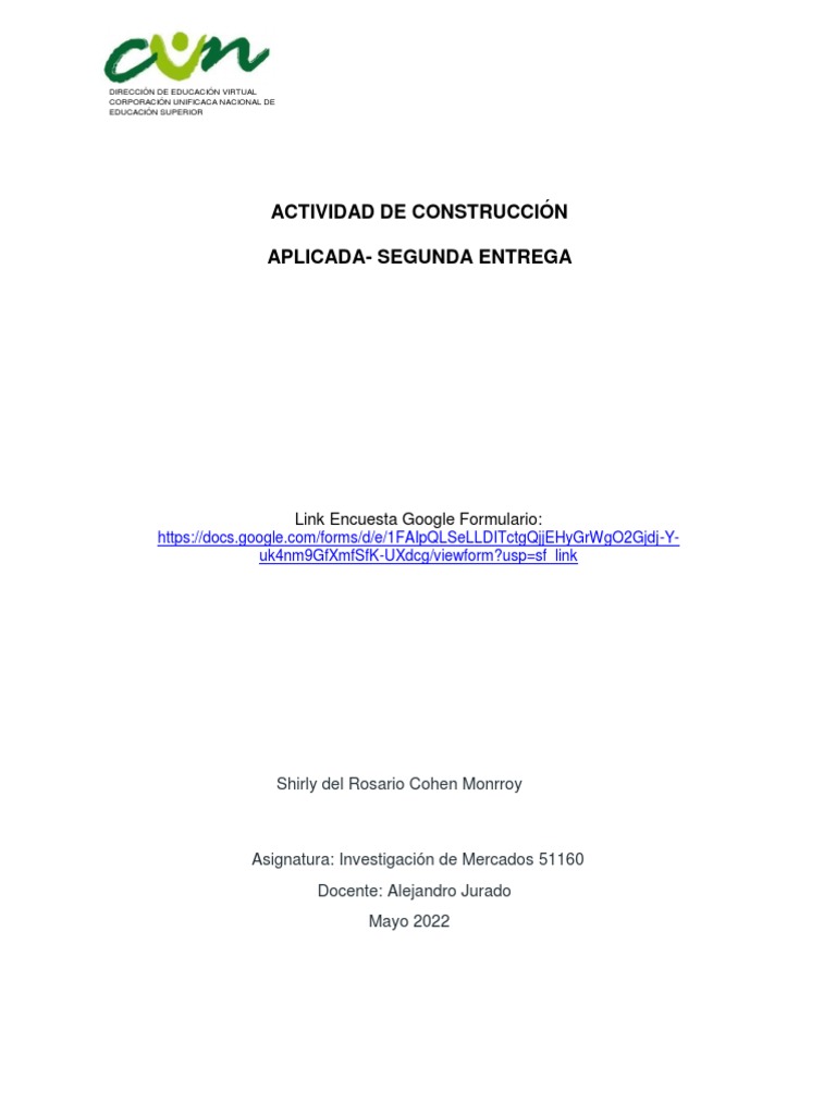 Aca II Investigacion de Mercados | PDF