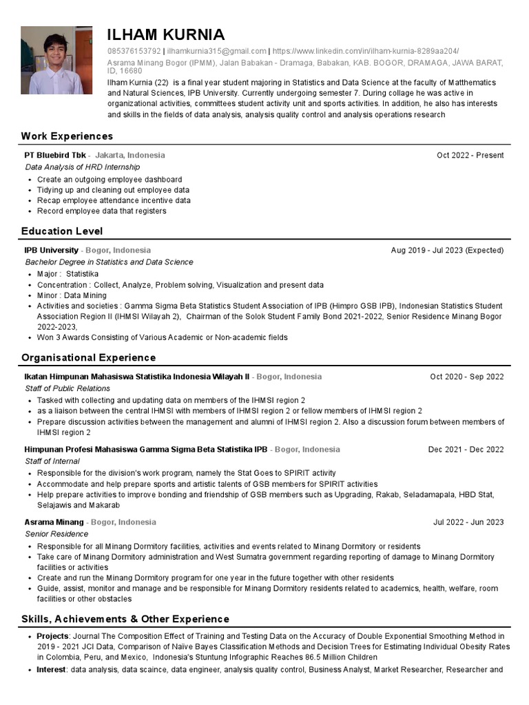 Ilham Kurnia CV | Download Free PDF | Cognitive Science | Science