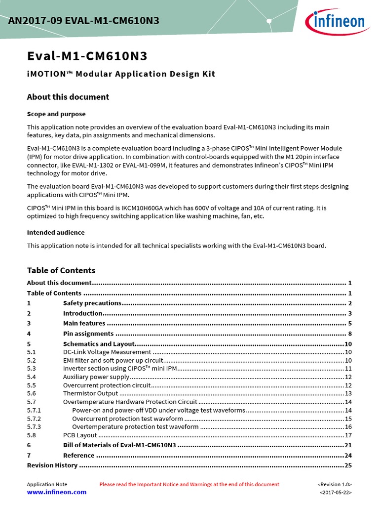 Infineon AN2017 09 - Eval M1 CM610N3 UserManual v01 - 00 EN | PDF | Resistor | Electrostatic ...