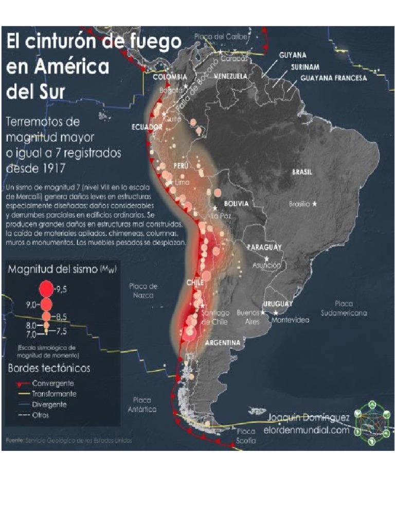 Mapa de Zonas Volcanicas Del Continente Americano | PDF