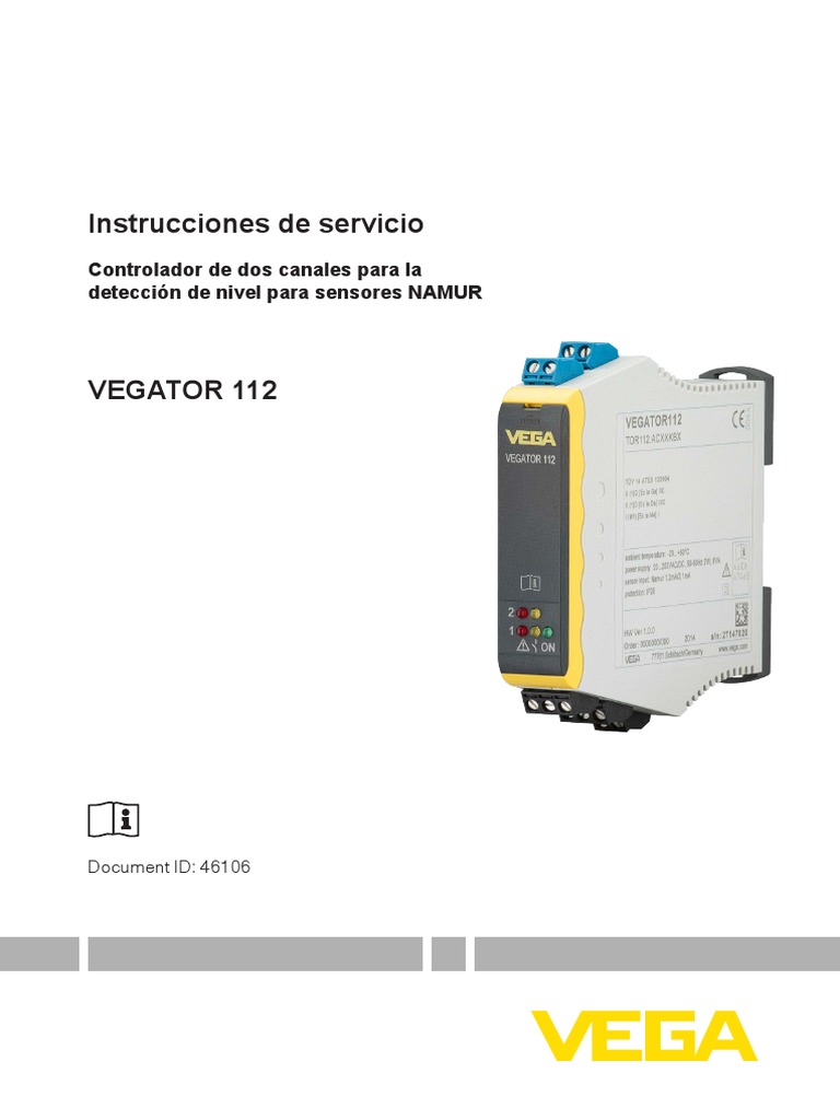 ES VEGATOR 112 Instrumento Acondicionador de Señal de Dos Canales Según ...